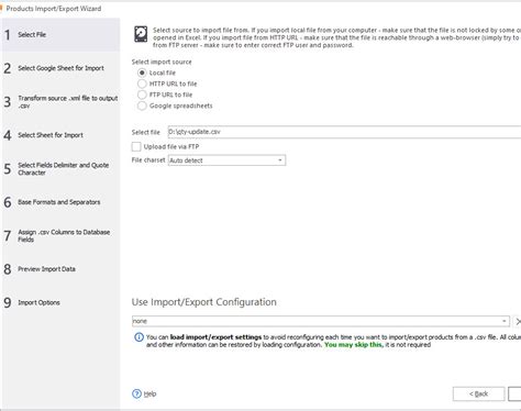 Update Prestashop Inventory Having Only 2 Columns In Import File