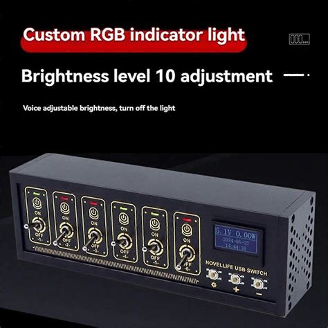 USB Switch Way USB Hub Desk Controller Voice Control Retro Switch