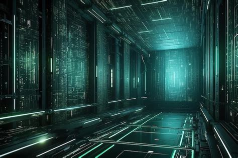 Premium Photo Abstract Science Fiction Matrix Like Background