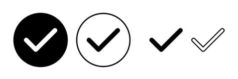 Check Icon Check Mark Icon Check List Button Icon Vector Image