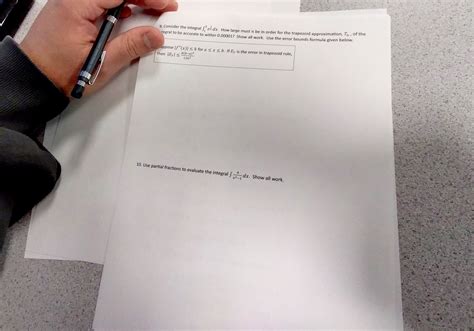 [solved] asap please 9 consider the integral s ex dx how large must