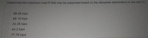 Solved Determine The Maximum Load P That May Be Supported Chegg