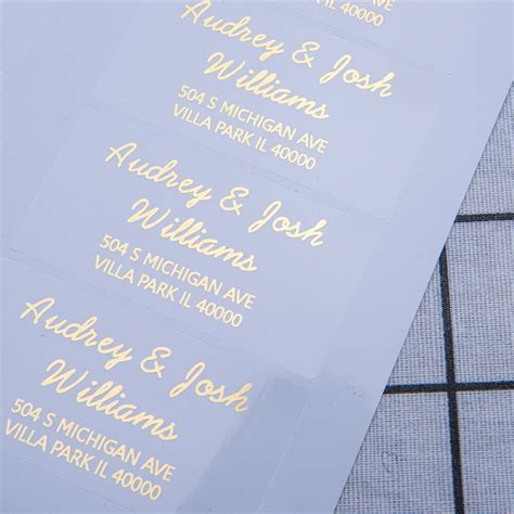 Wedding Custom Return Address Labels Gold Return Grandado