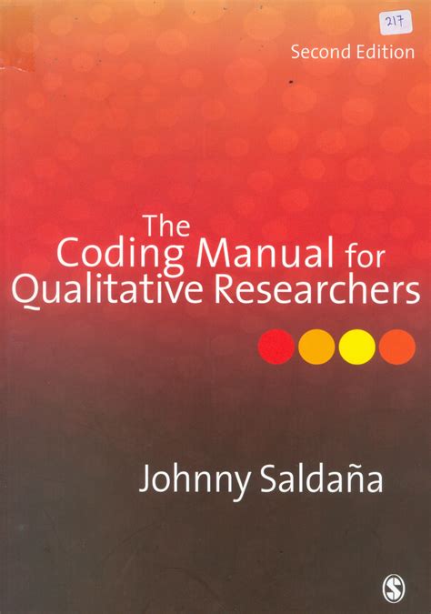 Coding Manual For Qualitative Researchers Johnny Saldana
