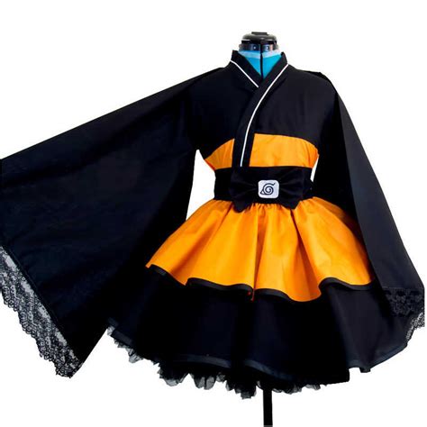 Anime Shippuden Uzumaki Cosplay Costume Sex Reversion Kimono Lolita Girls Kababaihan Japan