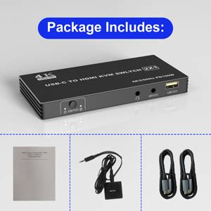 Usb C Kvm Switch K Hz Usb C Switch For Computers Share Hdmi Monitor W Charging