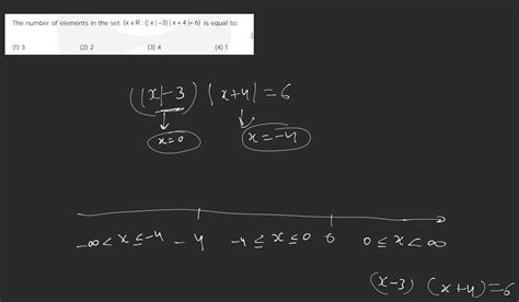The Number Of Elements In The Set X In R X 3 X 4 6 Is Equal To