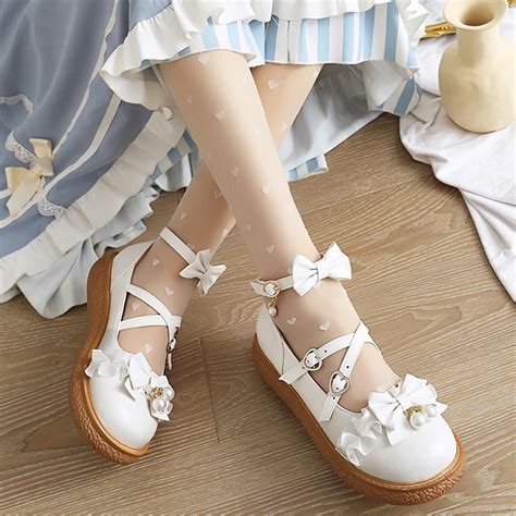 정통 오리지널 로리타 신발 Bowknot 작은 대형 어린이 학생 소녀 펌프 코스프레 신발 고딕 신발 Kawaii 신발신발