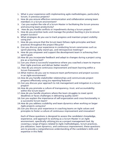 Agile Interview Questions Pdf