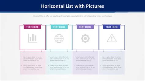 Horizontal List With Pictures Diagram