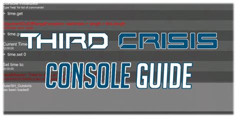 Guide To The Console In Third Crisis Anduo Games