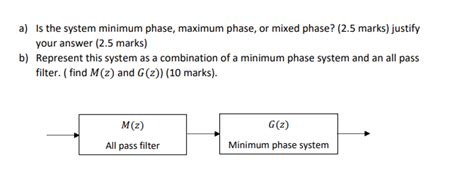 Solved Question 4 15 Marks Consider The System Hz 1