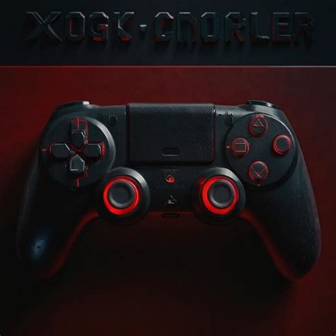 Black And Red Game Controller Xz Premium Ai Generated Image