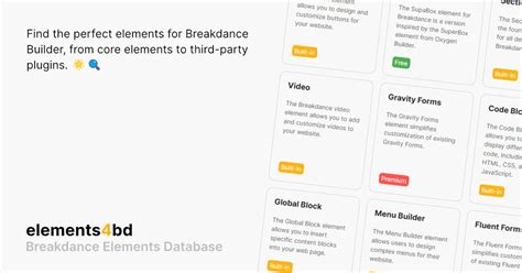 Elements4bd Breakdance Elements Database