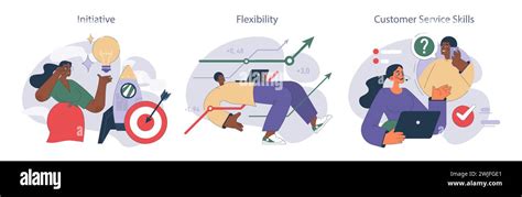 soft skills set animated professionals exemplify initiative