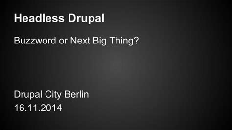 Headless Drupal Pdf Web Development Internet