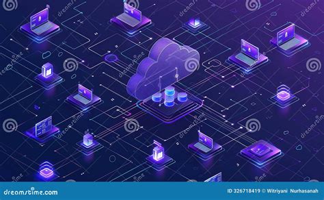 Cloud Computing Network Illustration Stock Illustration Illustration Of Transformation Cloud