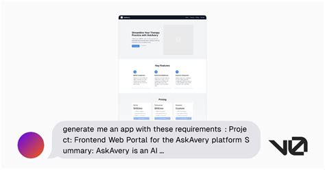 generate me an app with these requirements project frontend web