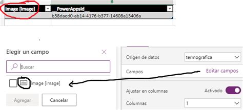 upload images from powerapps camera to excel not reading [image] field