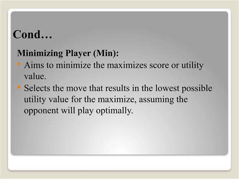 Minmax Algorithm In Machine Learningpptx