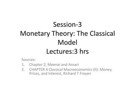 Session 3 Classical Model 1pptx