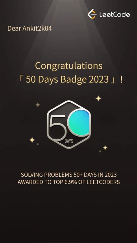 🚀💻 Solved 50 Problems On Leetcode 🚀 Ankit Kumar Posted On The Topic