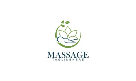 Body Massage Logo Vector Illustration Gráfico Por Deemka Studio