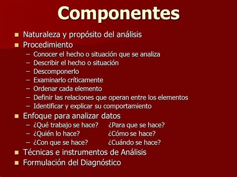 Componentes De Análisis De Datos