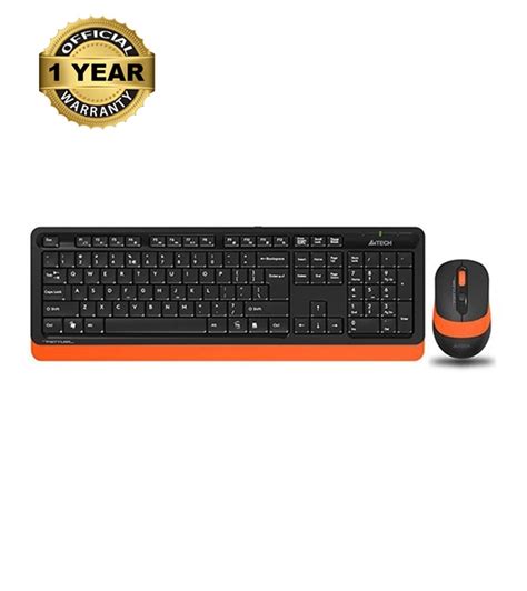 Buy A4TECH FG1010 FSTYLER 2 4G Wireless Bangla Keyboard With FG10 Wireless Mouse Orange Online