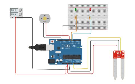 Circuit Design Smart Irrigation System Tinkercad
