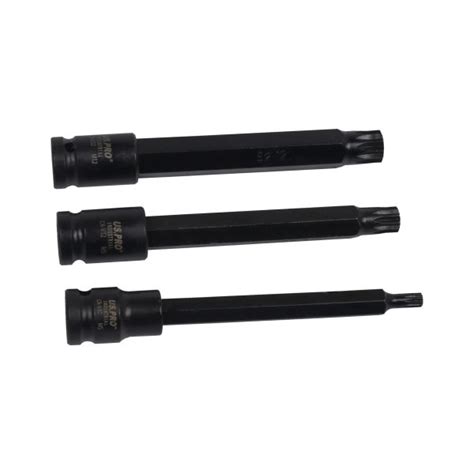 9pc 38 Dr Extra Long Impact Spline Bit Socket Set All Tools Direct