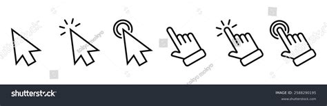 computer mouse click cursor load symbol stock vector royalty free 2588290195 shutterstock