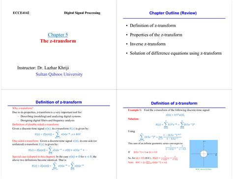 Digital Signal Processing Z Transform Problems At Hayden Marr Blog