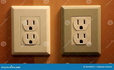 White Wall Mounted Socket Board With Two Electrical Sockets And A Switch Neural Network Ai