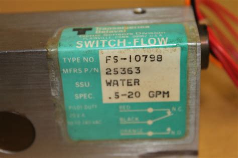Flow Switch Gpm Water Va Psi FS Gems