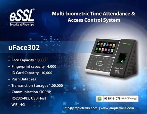 Buy Uface 302 Essl Face Recognition Attendance System