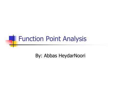 Function Point Analysis