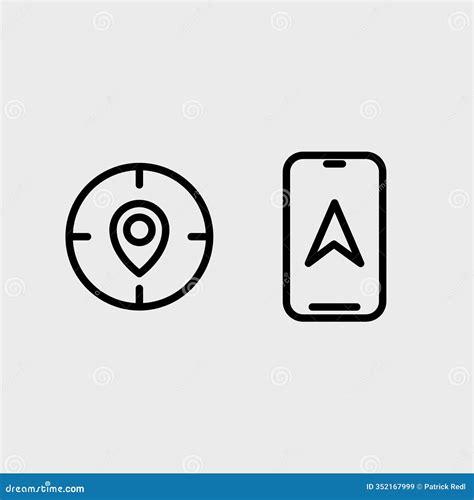 Gps Location Navigation And Direction Vector Symbol Set Stock Illustration Illustration Of