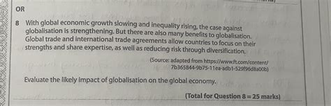 Edexcel Economics A Paper 2 25 Marker R 6thform