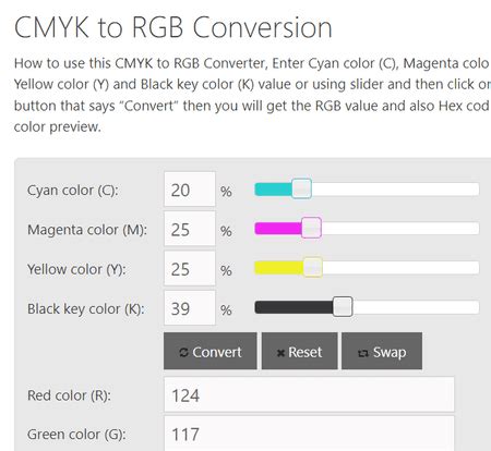 Best Free Websites To Convert CMYK To RGB Online