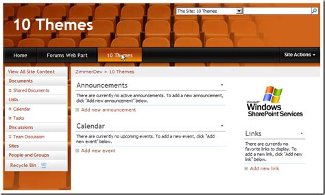Ten 10 Free Sharepoint Themes Visual Overview