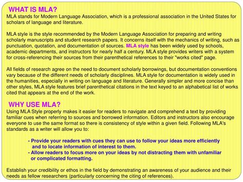 Ppt Mla Conventions Powerpoint Presentation Free Download Id6037601