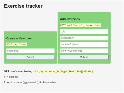 Exercise Tracker Replit
