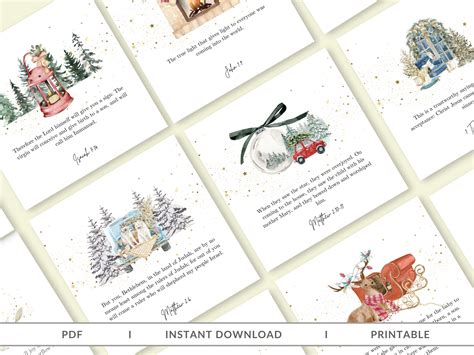 Printable Bible Verse Advent Calendar Christian Advent Scripture Cards Christmas Countdown With Printable Bible Verse Advent Calendar Christian Advent Scripture Cards Christmas Countdown With