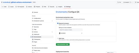 Github Snsinahubgithub Actions Environment