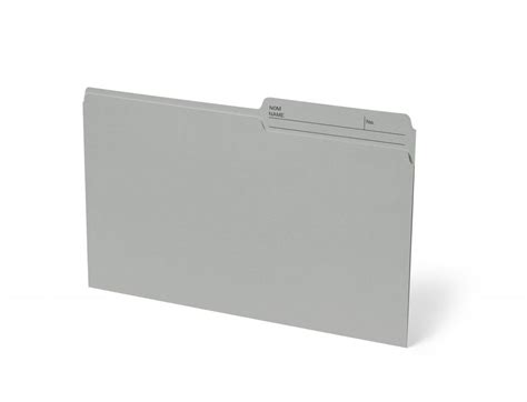 File Folder Size Legal Half Cut Tab Color Grey Pack 100 Continental Filing System