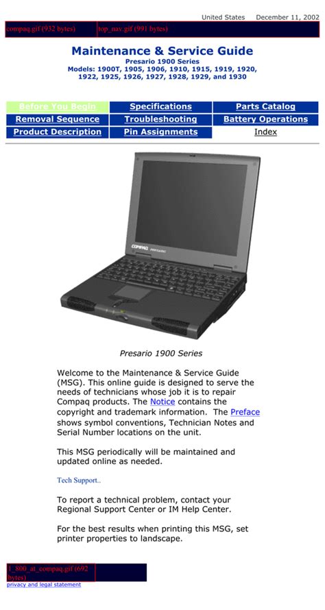Compaq Notebook Troubleshooting