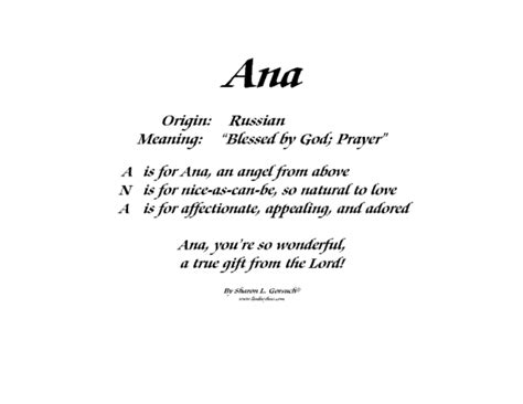 Meaning Of Ana Lindseyboo