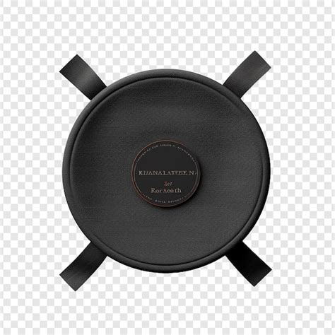 투명한 배경에 분리 된 회색 섬유 텍스트에 대한 검은색 라벨 무료 Psd 파일