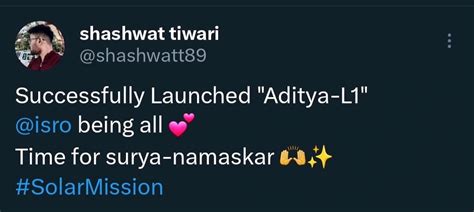 Shashwat Tiwari On Linkedin Isro Solarmission Adityal1